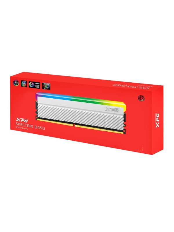 XPG SPECTRIX D45G RGB Desktop RAM, 16GB (2x8GB) DDR4 3600MHz, Aluminum Exterior, Custom RGB w ...